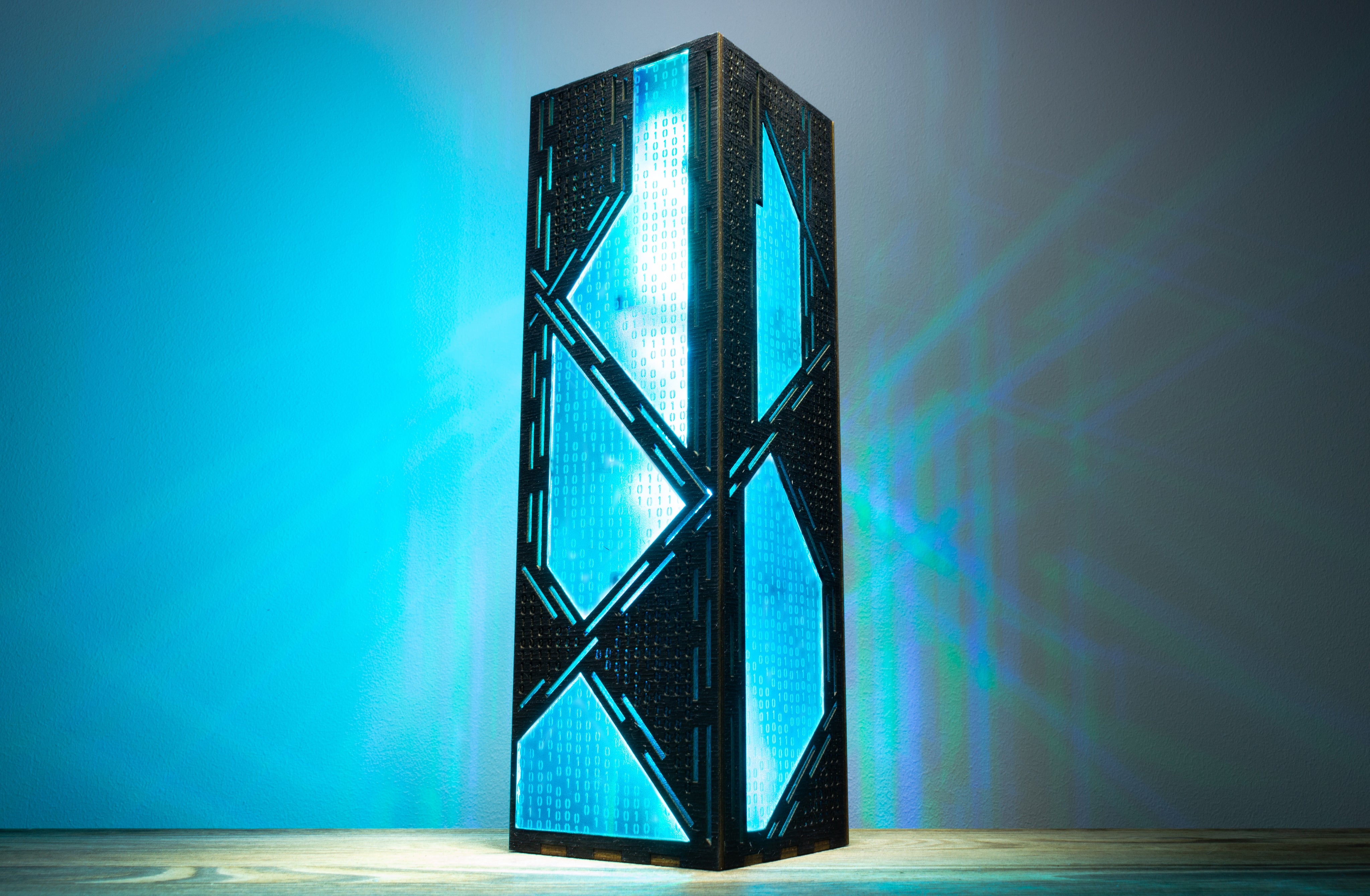 Binary Code Lamp | Cyberpunk Style Night Lamp – FavnCrafts