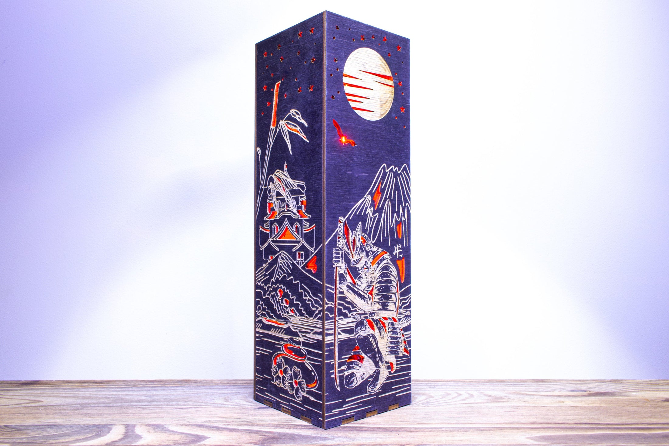 Samurai Lamp | Japanese Style Wood Lamp – FavnCrafts