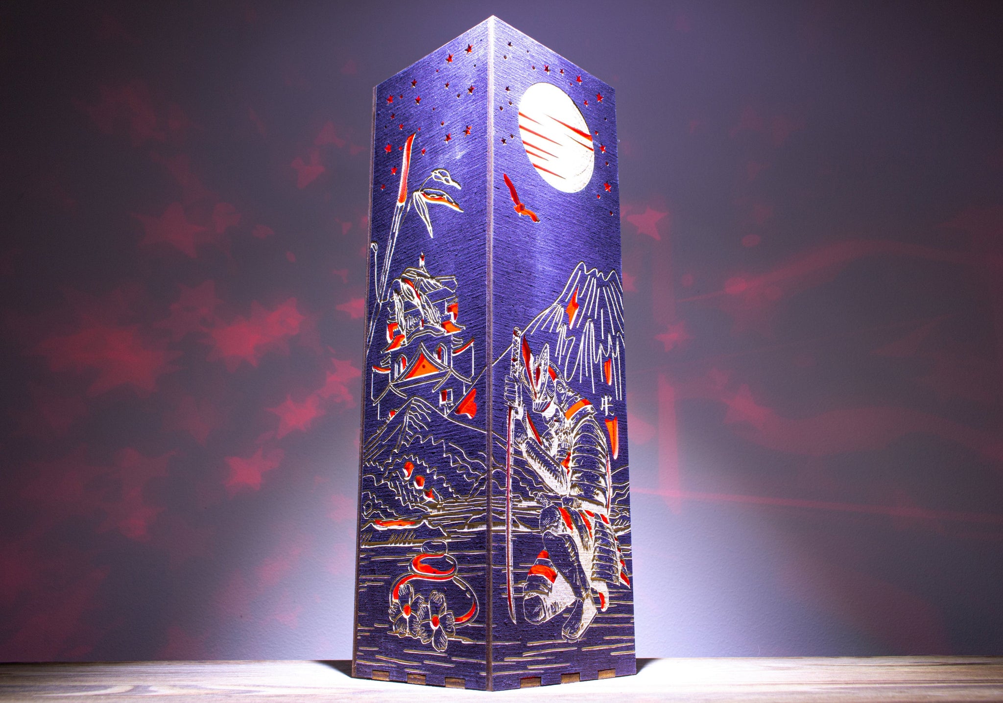 Samurai Lamp | Japanese Style Wood Lamp – FavnCrafts